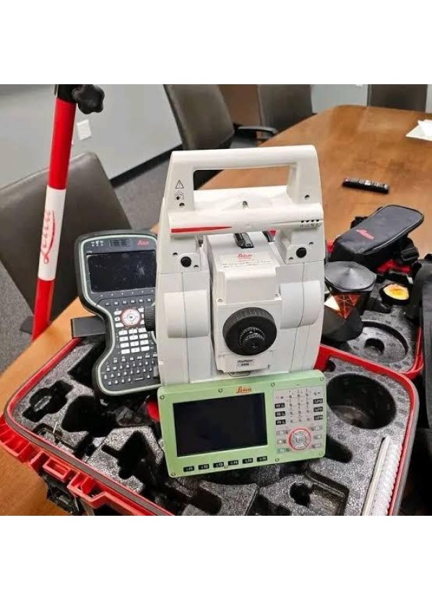 LEICA TOTAL STATION TS16 ROBOTIC PLUS TCS CONTROLLER GPS REMOTE AND ...